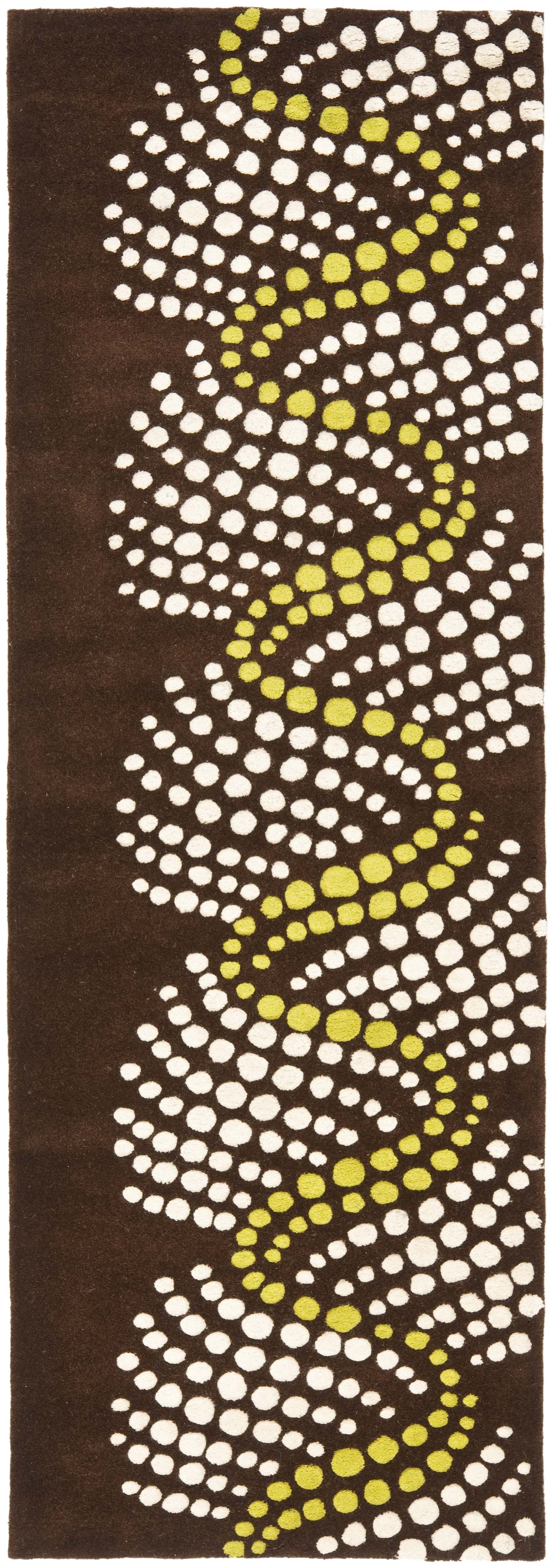 Safavieh Soho Waves Brown / Beige Wool Area Rug 6' Square - Soh727a-6sq ...